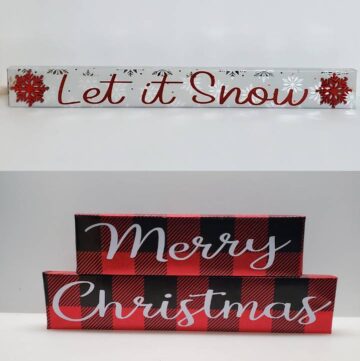 Super quick and easy Christmas shelf sign - TwineThyme